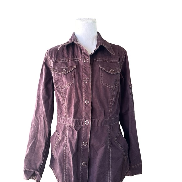 CAbi | Jackets & Coats | Cabi Brown Utility Jacket Lightweight And ...